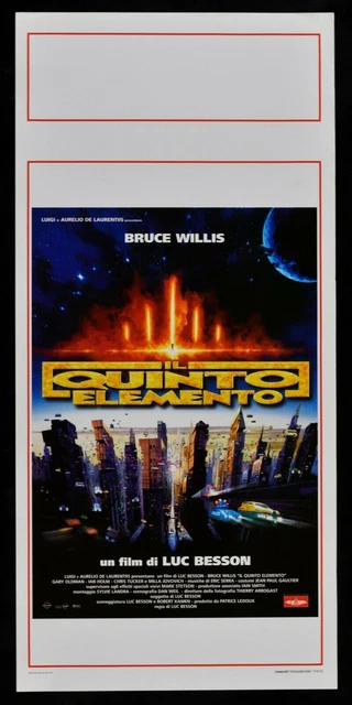 LOCANDINA QUINTO ELEMENTO bruce willis luc besson gary oldman tucker ...