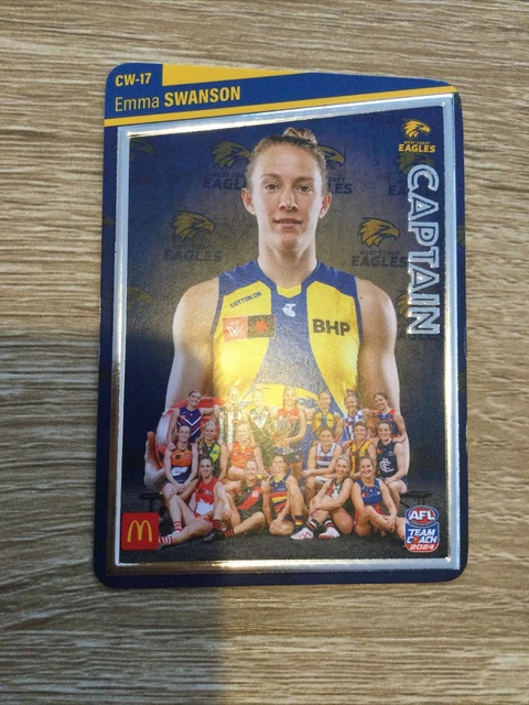 2024 TEAMCOACH CAPTAIN McDONALDS EMMA SWANSON WEST COAST EAGLES CW17 (2 ...