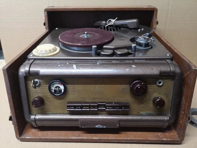 LEAR DYNAPORT WC-311 Wire Recorder Turntable Like Tape Recorder Vintage ...