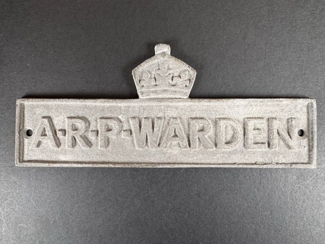 WW2 BRITISH AIR Raid Precautions Warden Metal Sign Plaque ARP EUR 5,00 ...