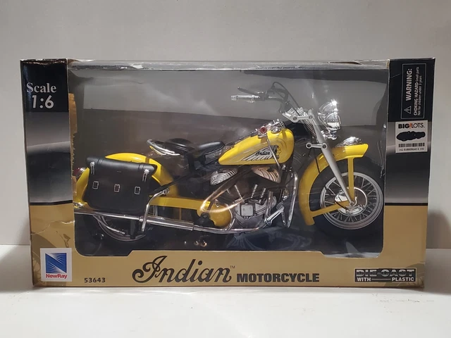 NEW RAY 1948 Indian Chief Motorcycle 1:6 Scale Custom Diecast Model ...