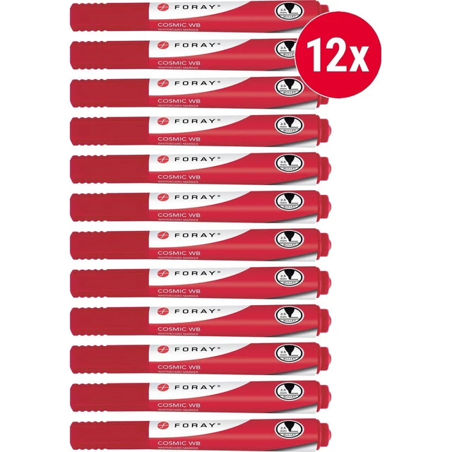 RED WHITEBOARD MARKERS Foray Cosmic Bullet Tip 2.5 mm 3709706 Pack of ...