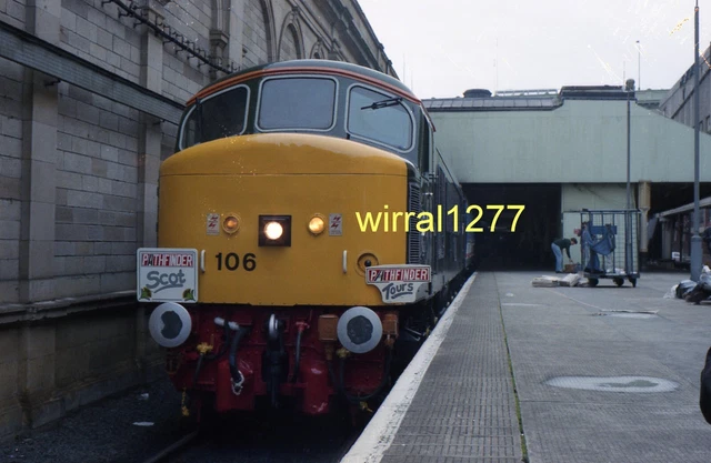 ORIGINAL RAILWAY PHOTOGRAPHIC negative Class 45 45106 at Edinburgh ...