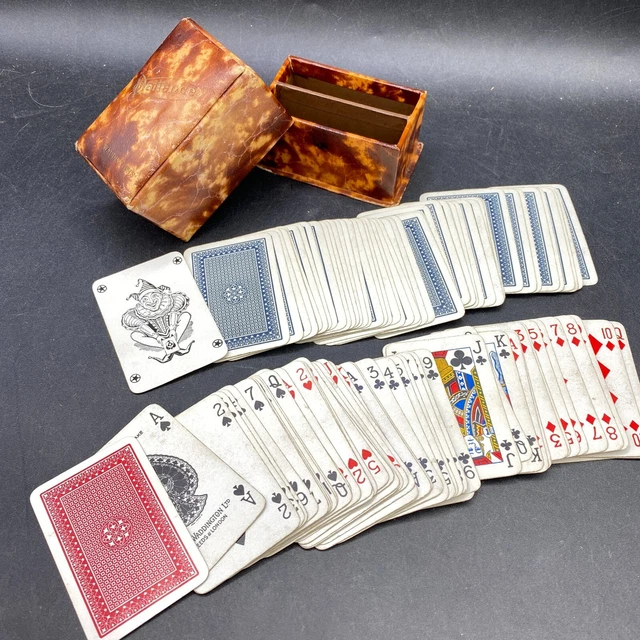 PLAYING CARDS HALF Size Patience Game Vintage Waddington Two Pack Box ...