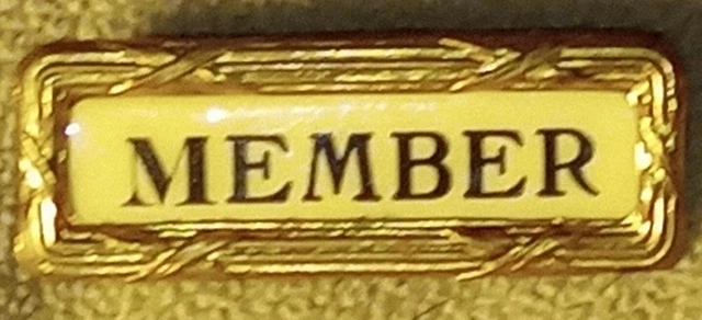 ART DECO MEMBER Pin ID Badge Vintage Antique $8.99 - PicClick
