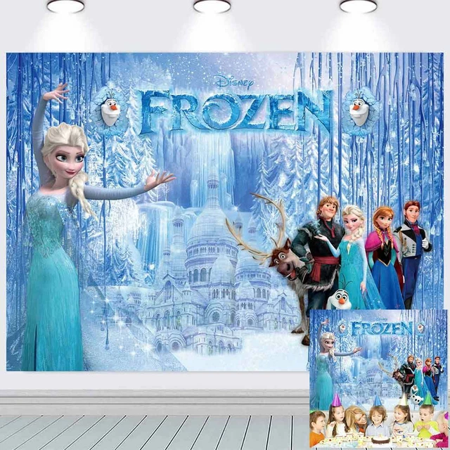 ELSA PRINCESS FROZEN Happy Birthday Backdrop Banner Vinyl Party ...