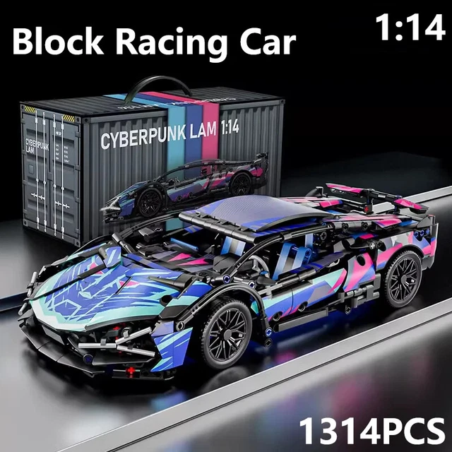 TECHNICAL BUILDING BLOCKS Cyberpunk Racing Car Static Model Or Remote ...