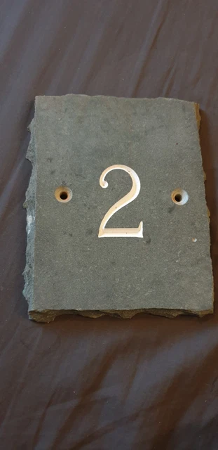 NO 2 REAL Slate House Sign Number 15x12cm £7.58 - PicClick UK