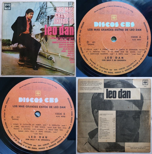 LEO DAN MILO Los Mas Grandes Exitos 1977 Mono !! Uniq B&W Bck Cvr ...