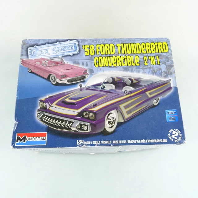MONOGRAM BAUSATZ 1/24 No 85-4280 ´58 Ford Thunderbird Convertible 2 in ...