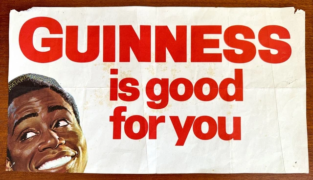 GUINNESS IS GOOD for you 1960s stout beer poster advertisement original ...