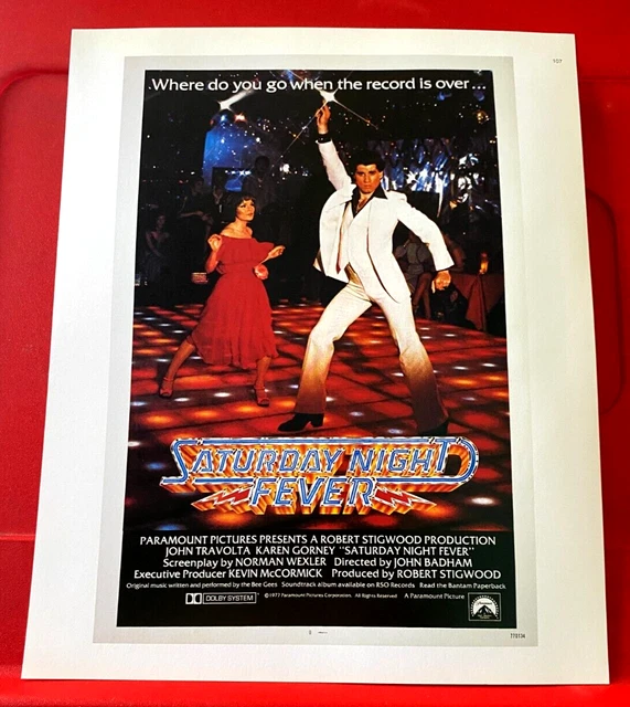 SATURDAY NIGHT FEVER John Travolta Movie/Film Poster Art PICTURE/PRINT ...