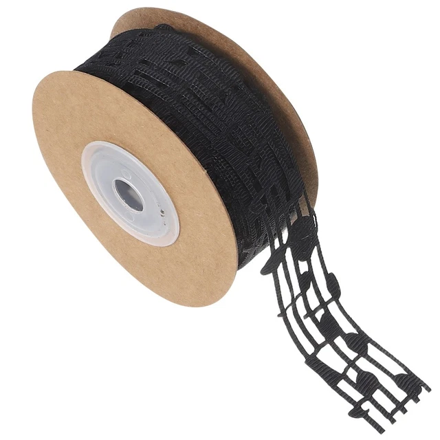 WIRED RIBBON FOR Bows Making Scrapbook Fabric Crafts Music Themed Decor ...