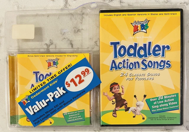 NEW & SEALED ~ Cedarmont Kids Toddler Action Songs Cd & Dvd Valu-Pak ...