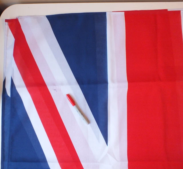 LARGE UNION JACK Flag Panel 4 ft x 7” Buckingham Palace coffin drape ...
