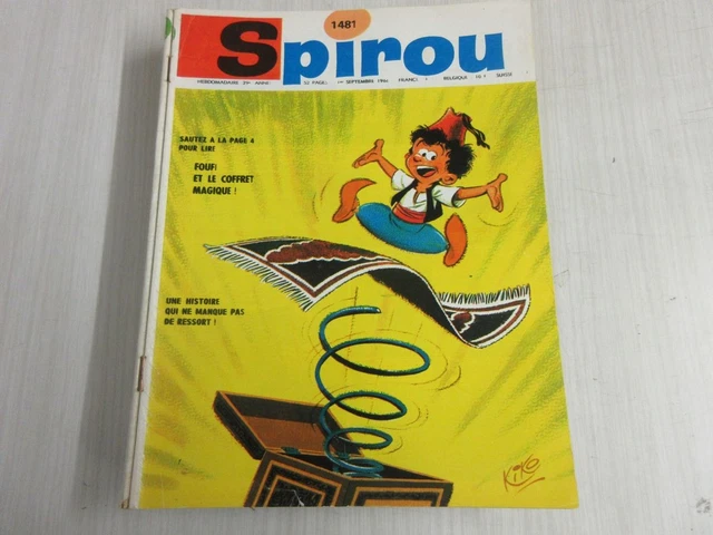 SPIROU 1481 01.09.1966 9ème ART : La FAMILLE WILLET JEUX CRYPTOGRAMMES CHIFFRES EUR 8,50 ...