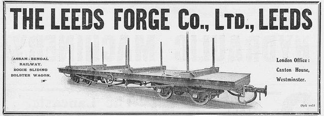 LEEDS FORGE CO; Bogie Sliding Bolster Wagon - Antique Engineering ...
