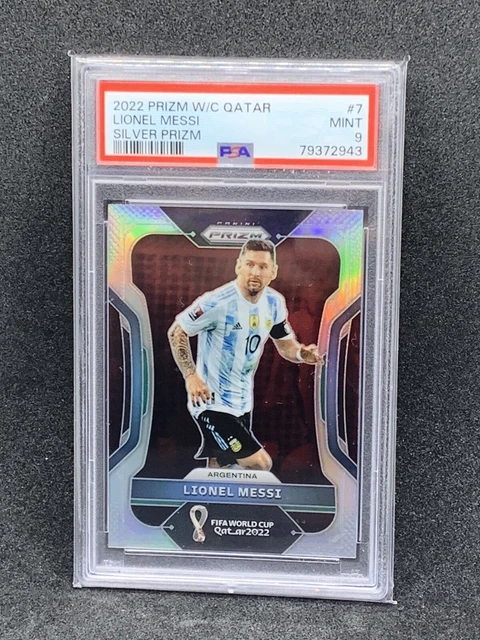 2022 PANINI PRIZM World Cup Qatar Lionel Messi#7 Silver Prism Psa 9 ...