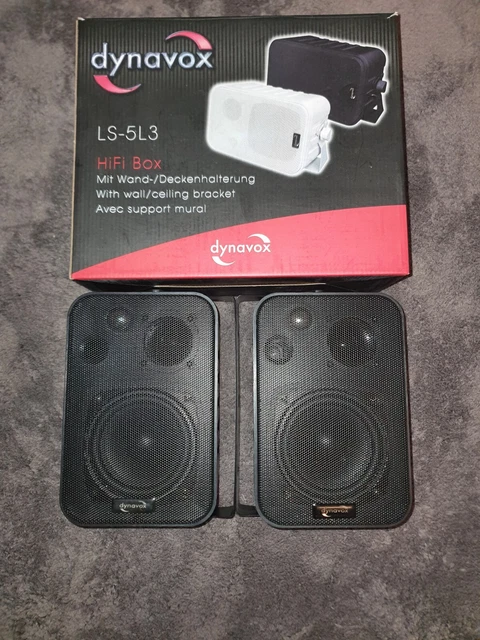 DYNAVOX CONTROL MONITOR Lautsprecher Mini Box LS-5L3 schwarz Wandhalterung 1PAAR EUR 15,00 ...