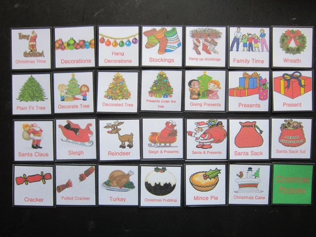 CHRISTMAS ACTIVITY PICTURE Visual Cards - Autism/PECS/Dementia/ADHD ...