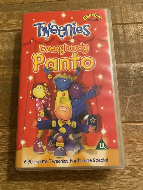 TWEENIES - EVERYBODY Panto (VHS, 2002) PAL UK Video Yellow Tape Version ...