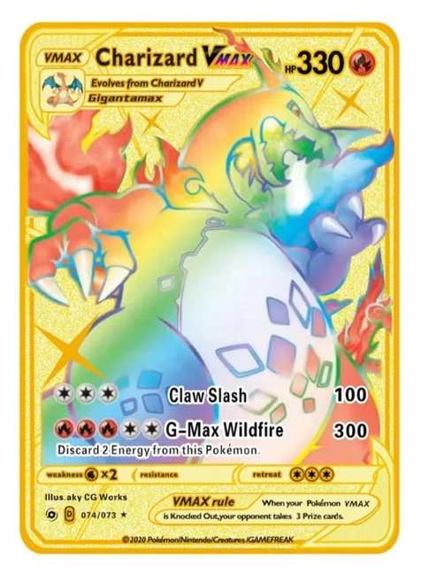 POKEMON SOLID GOLD Card * Charizard VMAX GX VSTAR MEGA Collectable ...