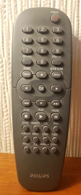 GENUINE ORIGINAL PHILIPS RC19137002/01 DVD Remote Control Replacement ...