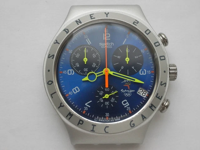 VINTAGE SWATCH IRONY Chrono Sydney 2000 Olympics Men's Watch Ultra Rare ...