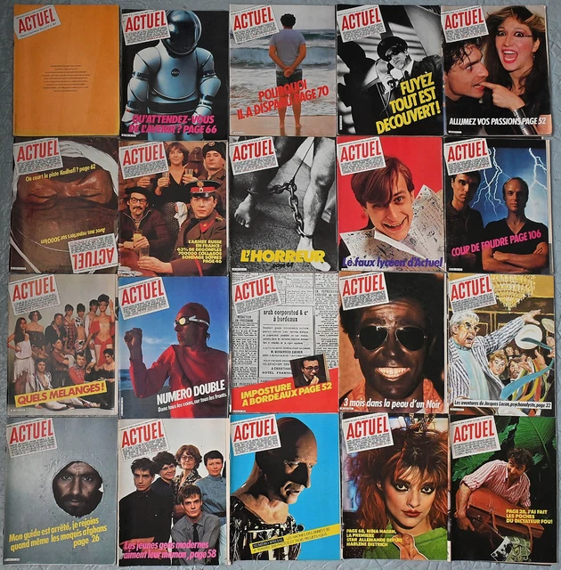 19 PREMIERS NUMÉROS du magazine ACTUEL + N° 72 EUR 80,00 - PicClick FR