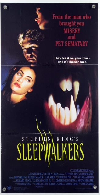 SLEEPWALKERS ALICE KRIGE Brian Krause STEPHEN KING HORROR Aus Daybill ...