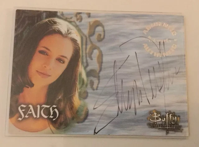 BUFFY THE VAMPIRE SLAYER Autograph card Eliza Dushku Signed Faith £101. ...
