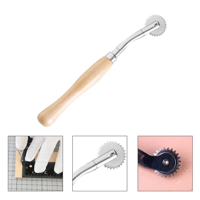 2 PCS TAILOR Sewing Tools Round Delimit Steel Toothed Cloth Wheel Wooden Handle $21.07 - PicClick AU