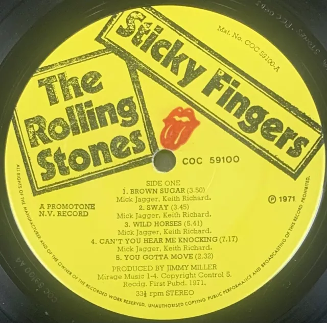 The Rolling Stones Sticky Fingers 1971 Coc 59100 Zipper Cover £