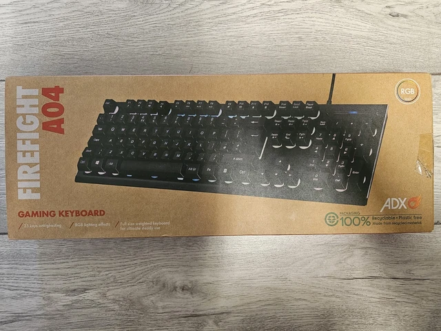 ADX ADXA0419 RGB Wired Gaming Keyboard - Black £7.99 - PicClick UK