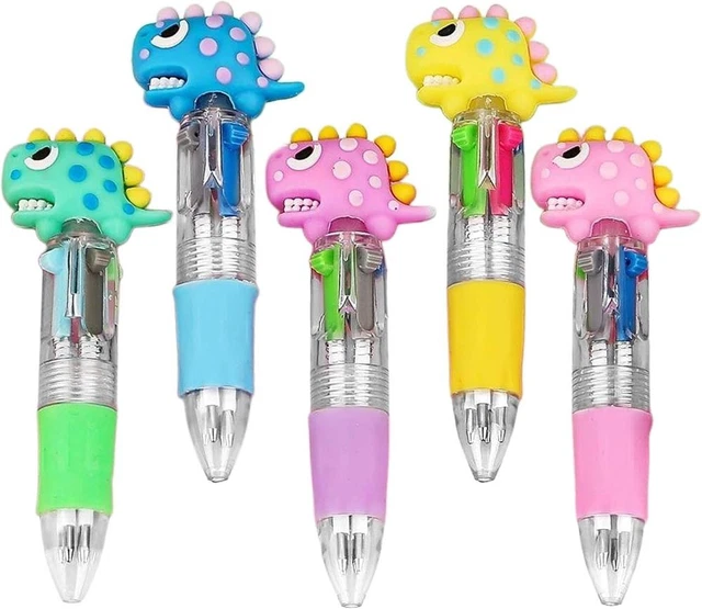 MINI 4-IN-1 COLORED Ballpoint Pen - 4 Pack Cute Kawaii Cartoon Click ...
