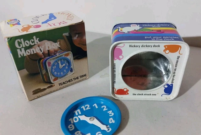 VINTAGE 1970'S CHAD Valley Clock Money Box Teaches The Time & Original ...
