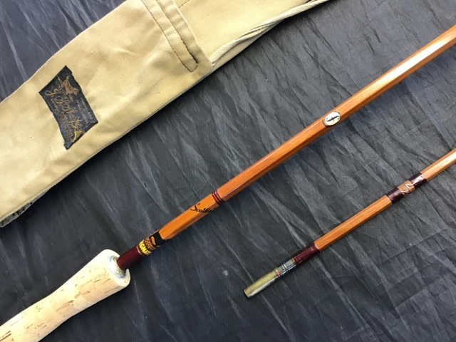RARE VINTAGE JS Sharpe “The Scottie” 9ft #6 2pc split cane fly fishing ...