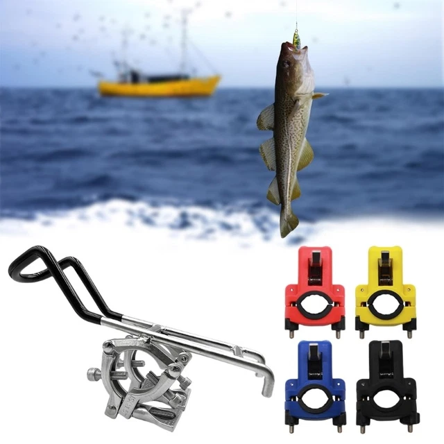 BOATS FISHING ROD Clamp Holder Boats Rail Mount Bracket Fishing Rod ...