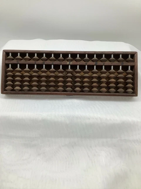 ABAQUE JAPONAIS SOROBAN Calcul Vintage Sibusawa Eiichi Bois précieux ...