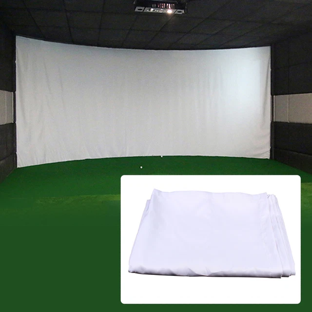 WHITE GOLF BALL Simulator Impact Display Projection Screen Weft 9.84ft ...