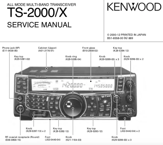KENWOOD TS-2000/X SCHEMATIC Diagram Service Manual Repair Circuit ...