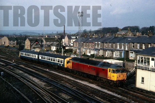 35MM SLIDE BR British Rail Diesel Loco Class 47 47973 Skipton 1990 Orig ...