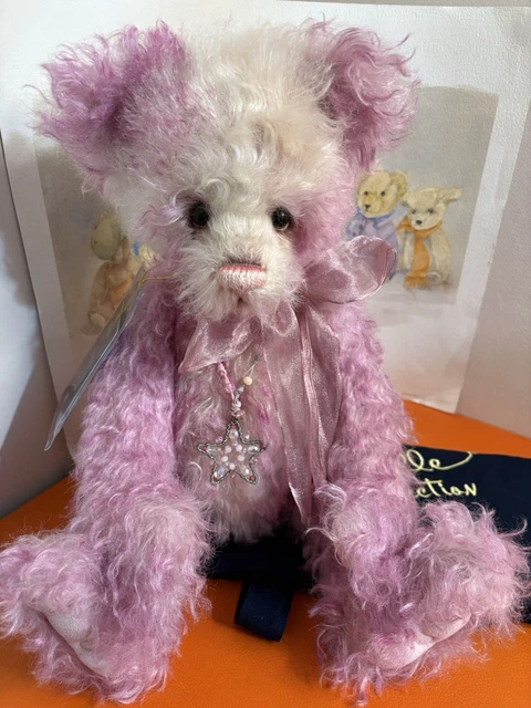 CHARLIE BEARS PALOMA Limited Edition Of Only 250 Mohair Pink White Bear ...