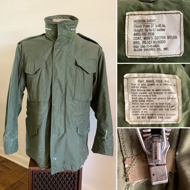 VTG UNISSUED 1970 US ARMY M65 Field Jacket OG 107 MEDIUM SHORT 70s M-1965 £119.26 - PicClick UK