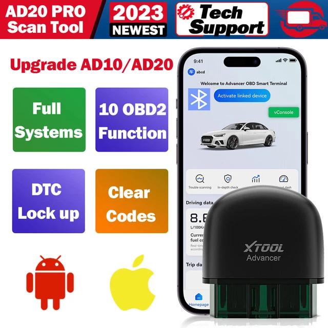 XTOOL AD20 PRO Full System Diagnostic Fault Code Reader AUTO OBD2 Scanner Tool EUR 26,12 ...