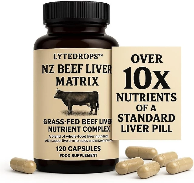 NZ BEEF LIVER Matrix – Grass Fed Beef Liver Capsules £27.99 - PicClick UK