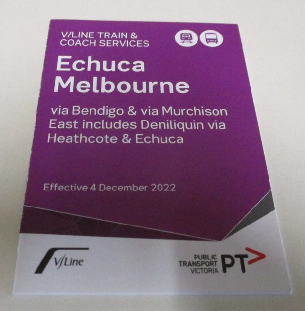 ECHUCA MELBOURNE - Train & Coach Timetable - V/Line & Public Transport ...