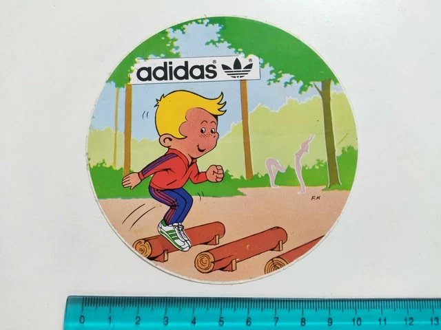 ADESIVO ADIDAS STICKER AUTOCOLLANT VINTAGE 80s ORIGINAL EUR 9,90 ...