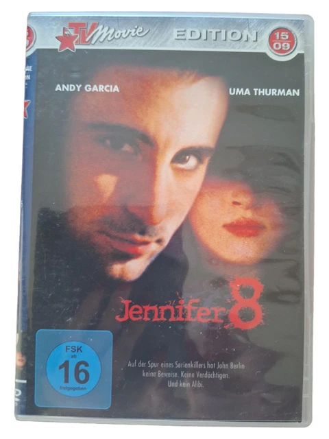 JENNIFER 8 DVD Psychothriller Bruce Robinson Andy Garcia Uma Thurman ...