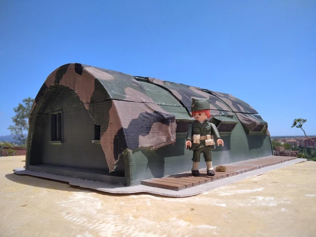 PLAYMOBIL CUSTOM BARRACON Forces Alliées (Europe-1944) Ref-001 EUR 396 ...